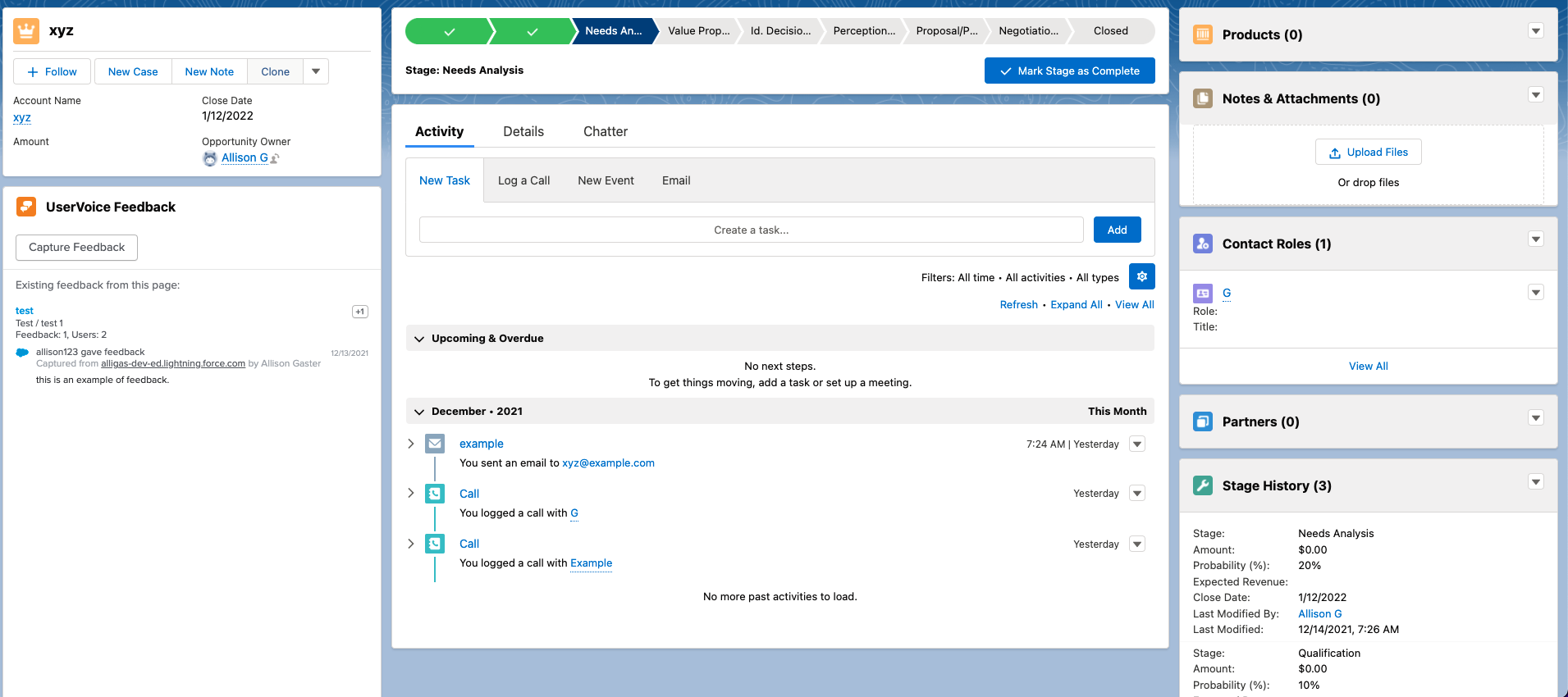Salesforce Feedback & Opportunity Sidebar Lightning Edition Setup ...